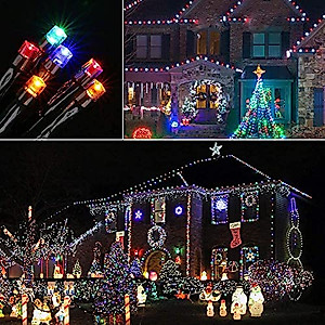 iBaycon 400 LED Solar Christmas Lights, 131ft Solar String Lights with 8 Modes & Timer for Garden, Patio, Fence, Balcony, Outdoors (Multicolor)