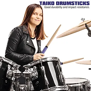 Pair of 350 * 20MM Maibachi of Taiko Drum Drumsticks drumsticks (Purple)