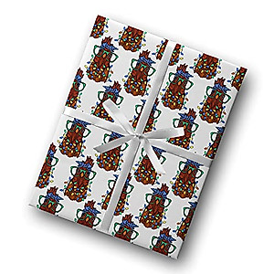 Funny Quirky Mama Chicken Gift Wrap Country X-mas Thick Christmas Wrapping Paper (6 foot x 30 inch roll)