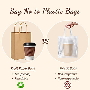 GITMIWS 30 Pack Small Brown Kraft Paper Bags, 6''x3.15''x8.25'' Small Craft Paper Bags with Handles Bulk, Grocery Retail Paper Bags for Small Business, Party Favors Take Out Sacks