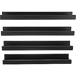 kieragrace FN00298 Modern Floating-Shelves, Set of 4, Black