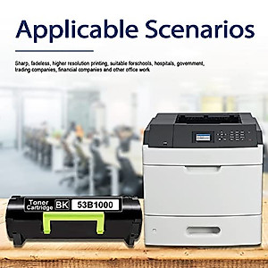 53B1000 Toner: DRA MS817 Toner Cartridge Compatible Replacement for Lexmark MS817 MS817n MS817dn MS818dn Printers.12000 Pages, 2 Pack