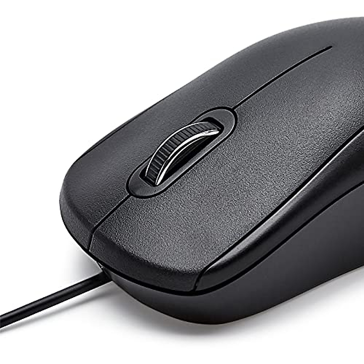 Amazon Basics 3-Button USB Wired Mouse - Standard, Black