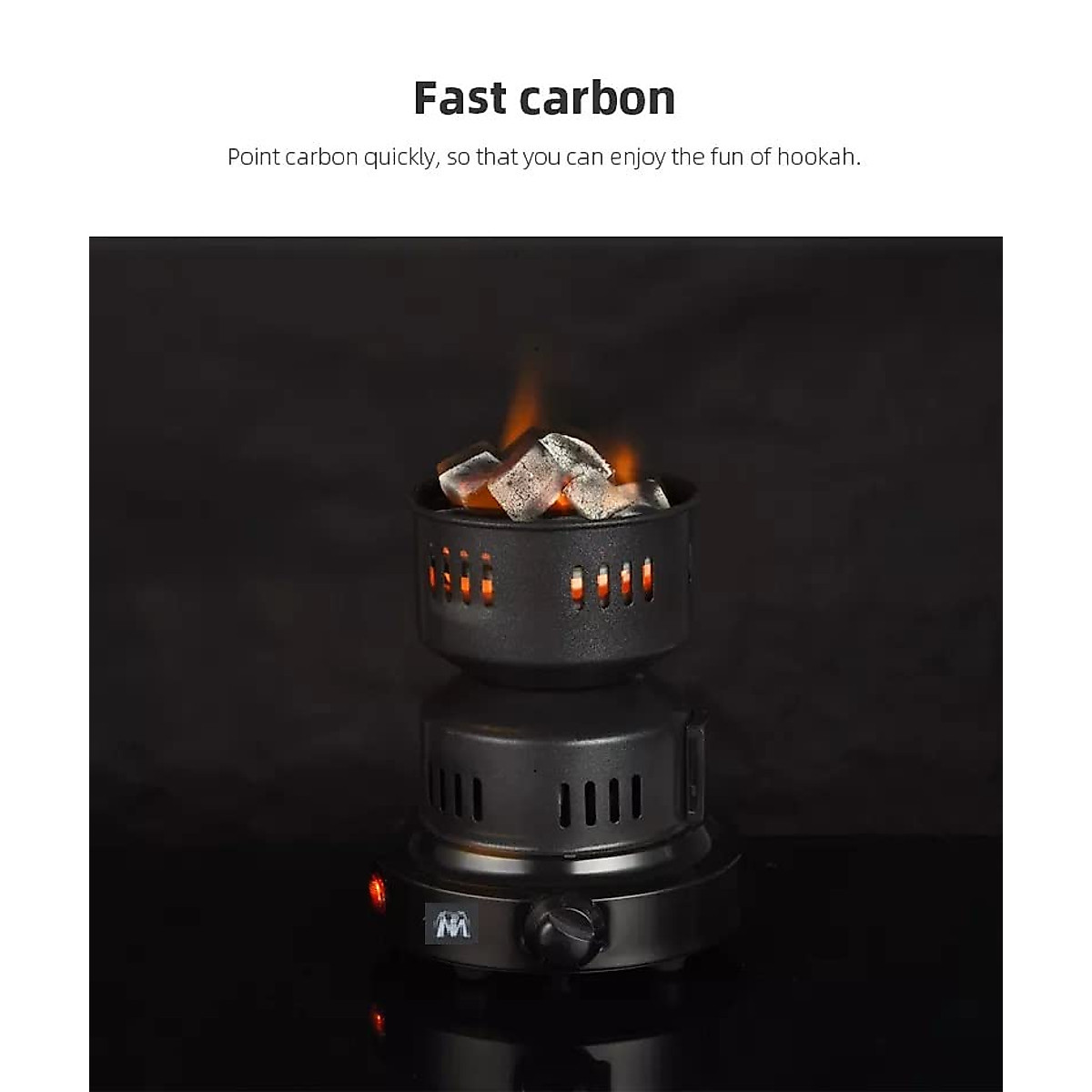 Hookah Coal Burner Hot Plate Durable Faster Coal Burner Smart Heat Control Long Cable for BBQ Kitchen Hookah Coal Burner Multipurpose Electric Charcoal Coal Burner Starter - Premium Series (White)