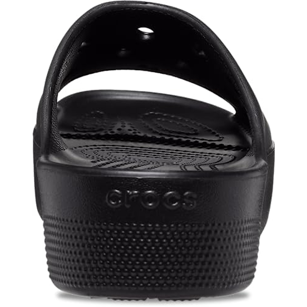 Crocs Women's Classic Slide | Platform Sandals, Black, 6