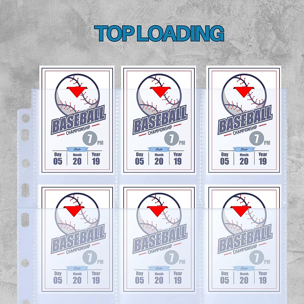 PERFORMORE 9-Pocket Trading Card Binder Sleeves for 3 Ring Binders | Yugioh, Baseball, Pokemon, Sports Card Page Protector Sheets | Plastic Top Loader Pages (25 Pack)