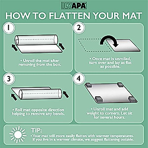 Ilyapa Office Chair Mat for Hard Floors 36" x 48" Heavy Duty Clear, PVC Chair Mat for Hardwood and Tile Floors, Protective Floor Mat for Home or Office