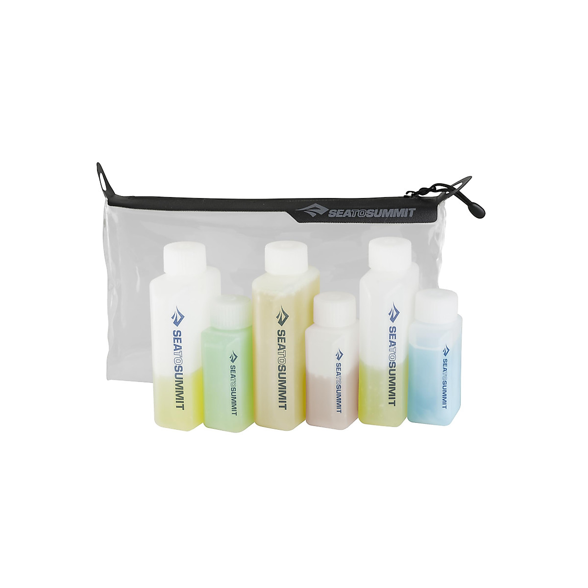 Sea to Summit TravellingLight Clear Zip Pouch with Travel Bottles, TSA Approved Toiletry Kit