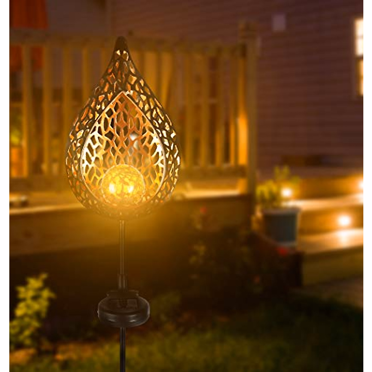 INVURA Garden Solar Lights Outdoor, Decorative Pathway Light for Lawn, Yard, Patio, Waterproof and Fast-Charging Panel