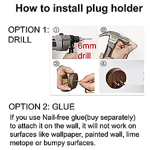 ERGONOW Walnut Wood Hair Dryer Holder Stand for Dyson Supersonic Hair Dryer Diffuser and Nozzles, Heavy Wood Stand Base, Magnetic Stand Holder, Bathroom Organizer (Walnut Hair Dryer+Cord Holder)