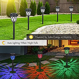 Tomshine Solar Pathway Lights, 6 Pack Solar Lights Outdoor Solar Powered Pathway Lights, LED Solar Landscape Lights Waterproof Garden Lights for Walkway Path Yard Lawn