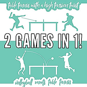Franklin Sports Spyder Pong Tennis - Table Tennis, Volleyball + 4-Square Outdoor Game - Indoor + Outdoor Game for Kids - Includes Net, Table, Paddles + Ball - Perfect for Beach, Backyard + Living Room