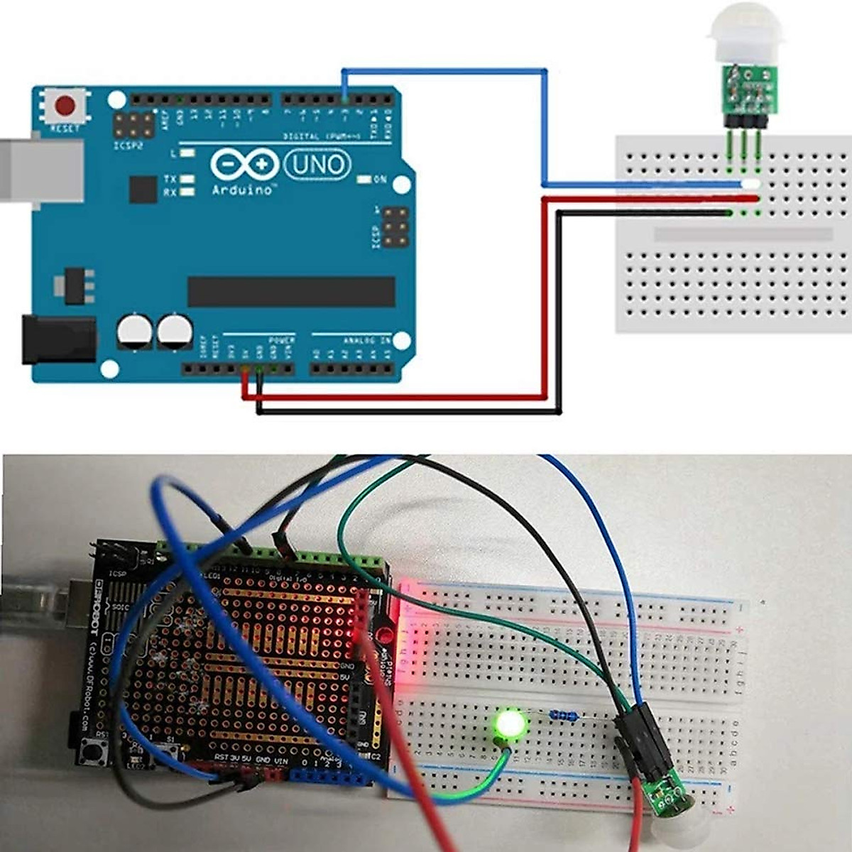 Onyehn PIR Motion Sensor Modules, Mini Pyroelectric Human Motion IR Sensor Detector(6 Pack)
