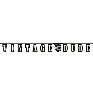Creative Converting Vintage Dude Jointed Letter Banner -