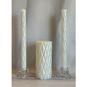 Magik Life Unity Candle Set for Wedding - Wedding Unity Set for Reception and Ceremony - Candle Sets - 6 Inch Pillar and 2 * 10 Inch Tapers