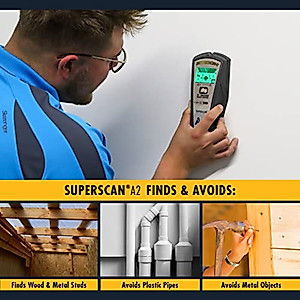 Zircon SuperScan A2 Advanced Stud Finder with 2 Mode Target Control, StudScan and DeepScan Mode