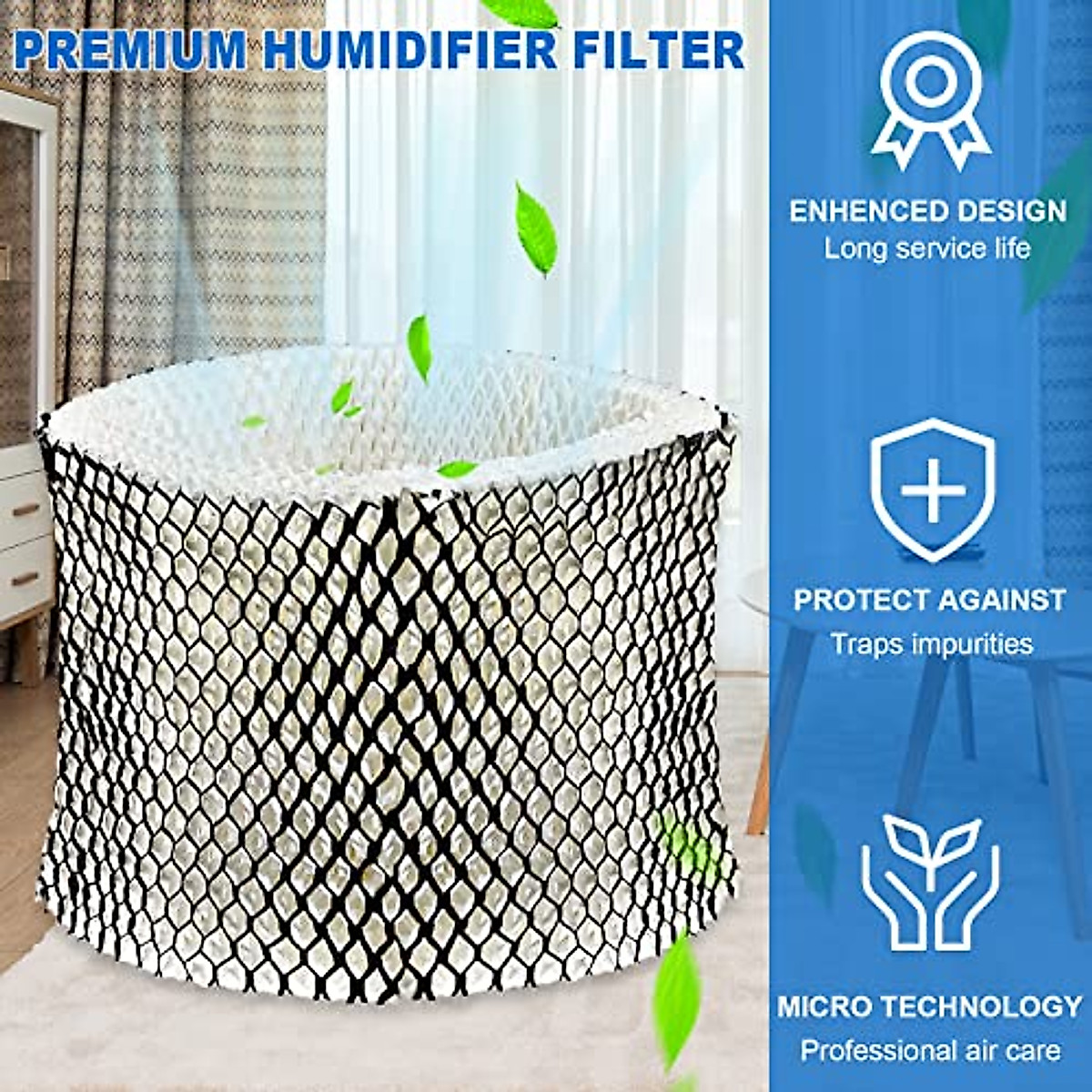 Cobectal HWF64 Humidifier Filter B Replacement for Sunbeam SCM1746, Compatible with Holmes HM1746 Bionaire Humidifiers,2 Pack