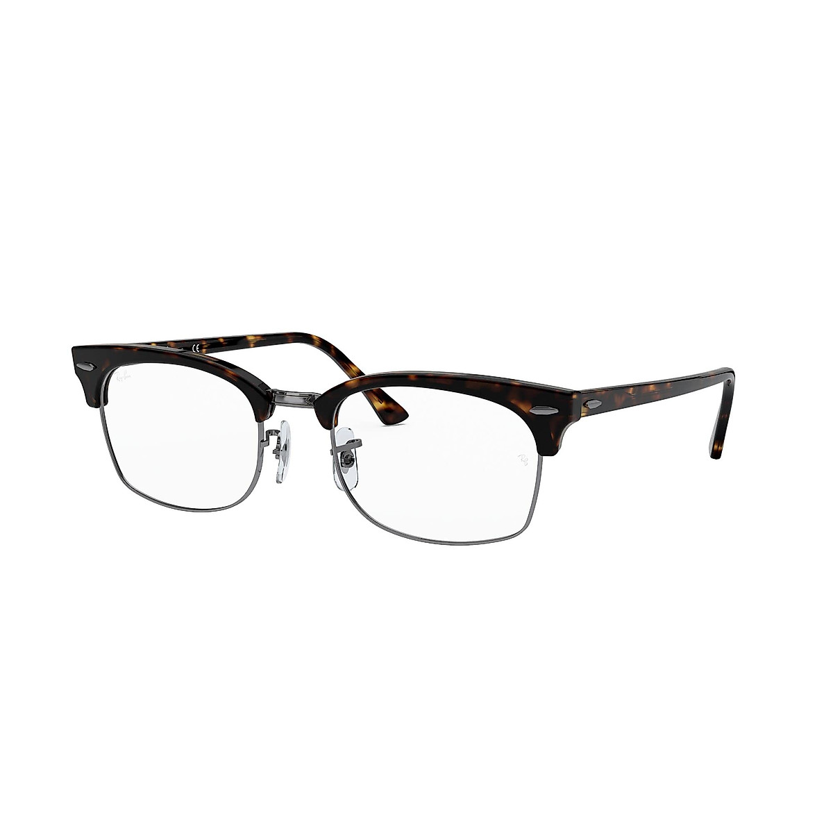 Ray-Ban RX3916V Clubmaster Square Prescription Eyeglass Frames, Havana/Demo Lens, 52 mm