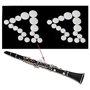 Comidox 17pcs/Set Clarinet Leather Pads for Exquisite Wind Instrument Replacement Accessories 2Sets