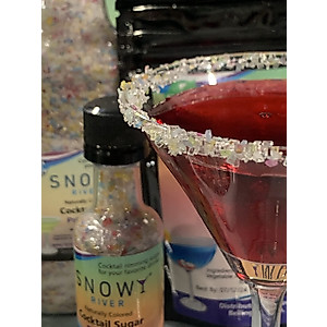 Snowy River Pride Mix Cocktail Sugar - Kosher Rainbow Cocktail Rimmer and Coffee Rimmer (4 Ounce Bag)