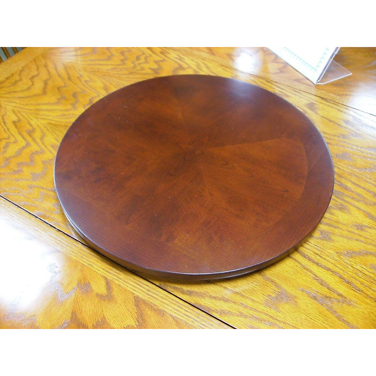 2517 Dark Cherry Lazy Susan By Crown Mark 22' Diameter