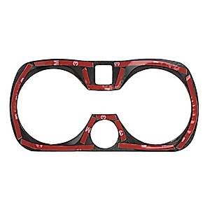 Xotic Tech Inner Water Cup Holder Panel Frame Cover Trim, Carbon Fiber Pattern, Compatible with BMW 3 Series G20 G28 2019-2022