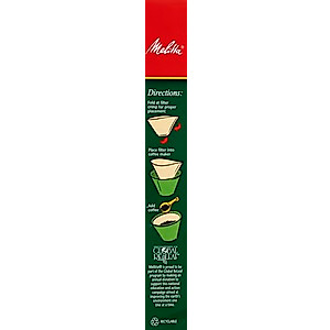 Melitta #2 Cone Coffee Filters, Natural Brown, 40 Count