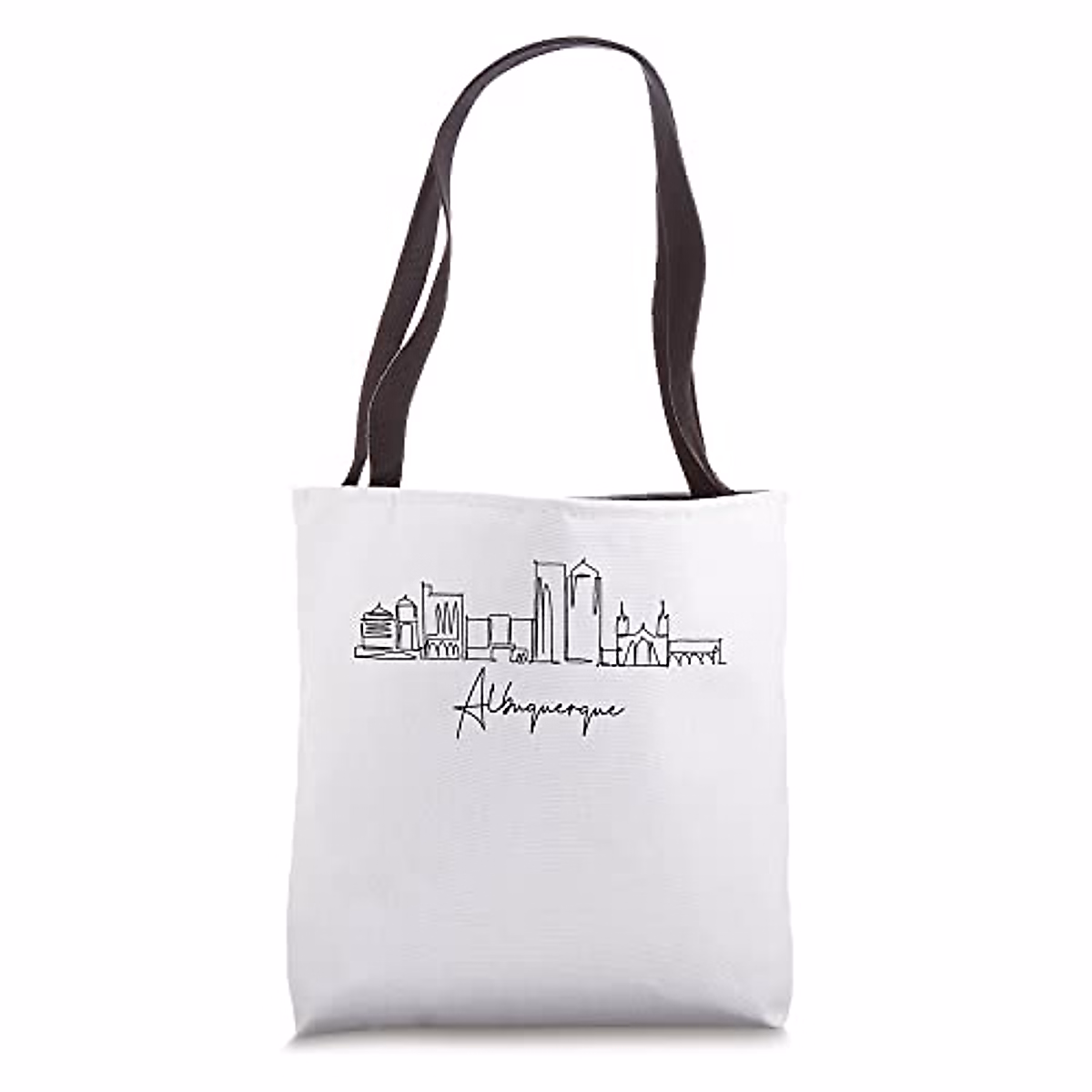 city skyline travel souvenir tourist Albuquerque New Mexico Tote Bag