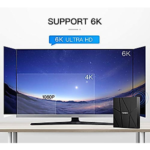 Android 10.0 TV Box, T95H Smart TV Box H616 Quad-core 1GB RAM 8GB ROM Support 2.4G WiFi HDMI 3D H.265 6K HD 10/100M Ethernet Android Box Set Top TV Box