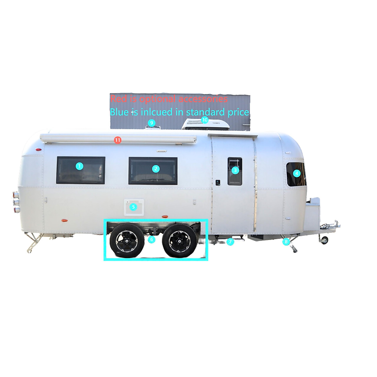 Airstream Caravans trailer with bedroom/Living room/Bathroom and kitchen.Now travelling is much easy, 21.3 * 7.15 * 8ft.