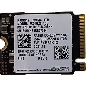 SAMSUNG 1TB M.2 2230 30mm PM991a NVMe PCIe Gen3 x4 TLC SSD (MZ9LQ1T0HBLB) for Xbox Surface Pro Steam Deck Dell HP Lenovo Laptop Ultrabook Tablet - Internal Solid State Drive (OEM New)