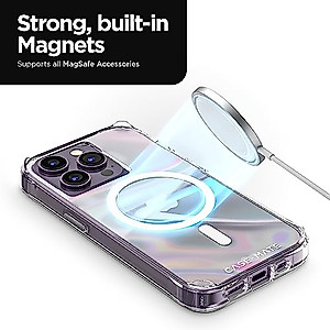 Case-Mate iPhone 14 Pro Case - Soap Bubble [10FT Drop Protection] [Compatible with MagSafe] Magnetic Cover with Iridescent Swirl Effect for iPhone 14 Pro 6.1", Anti-Scratch, Shock Absorbing