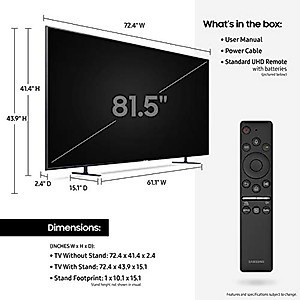 SAMSUNG Flat 82-Inch 4K 8 Series UHD Smart TV with HDR and Alexa Compatibility - 2019 Model