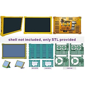 ElecLab 7 Inch 1024x600 IPS HDMI Touchscreen LCD Display Monitor Speaker Case for Raspbery Pi