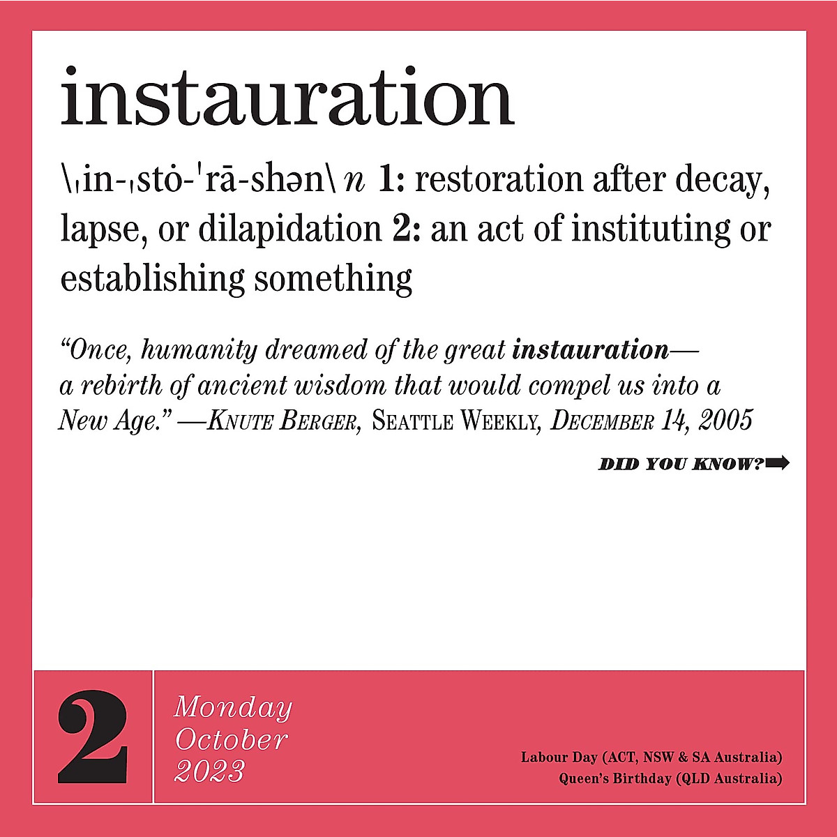 365 New Words-A-Year Page-A-Day Calendar 2023: From the Editors of Merriam-Webster