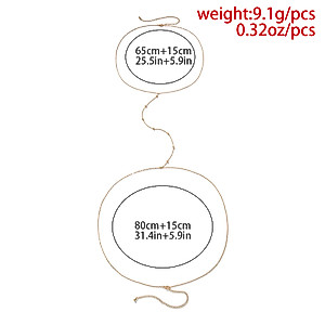 Aezlhjya Sexy Belly Chain Gold Belly Chain Waist Body Chain Gold Body Chain Necklace Sexy Bikini Body Chain for Women and Girls (Body C-05)