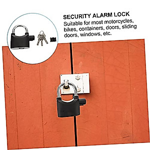 BESPORTBLE 2pcs Anti- Alarm Lock Bike Anti Lock Motorbike Alarm Lock Door Lock Alarm Sensor Cable Bike Lock Keyed Padlocks Folding Bike Lock Anti- Padlock Security Alarm Lock
