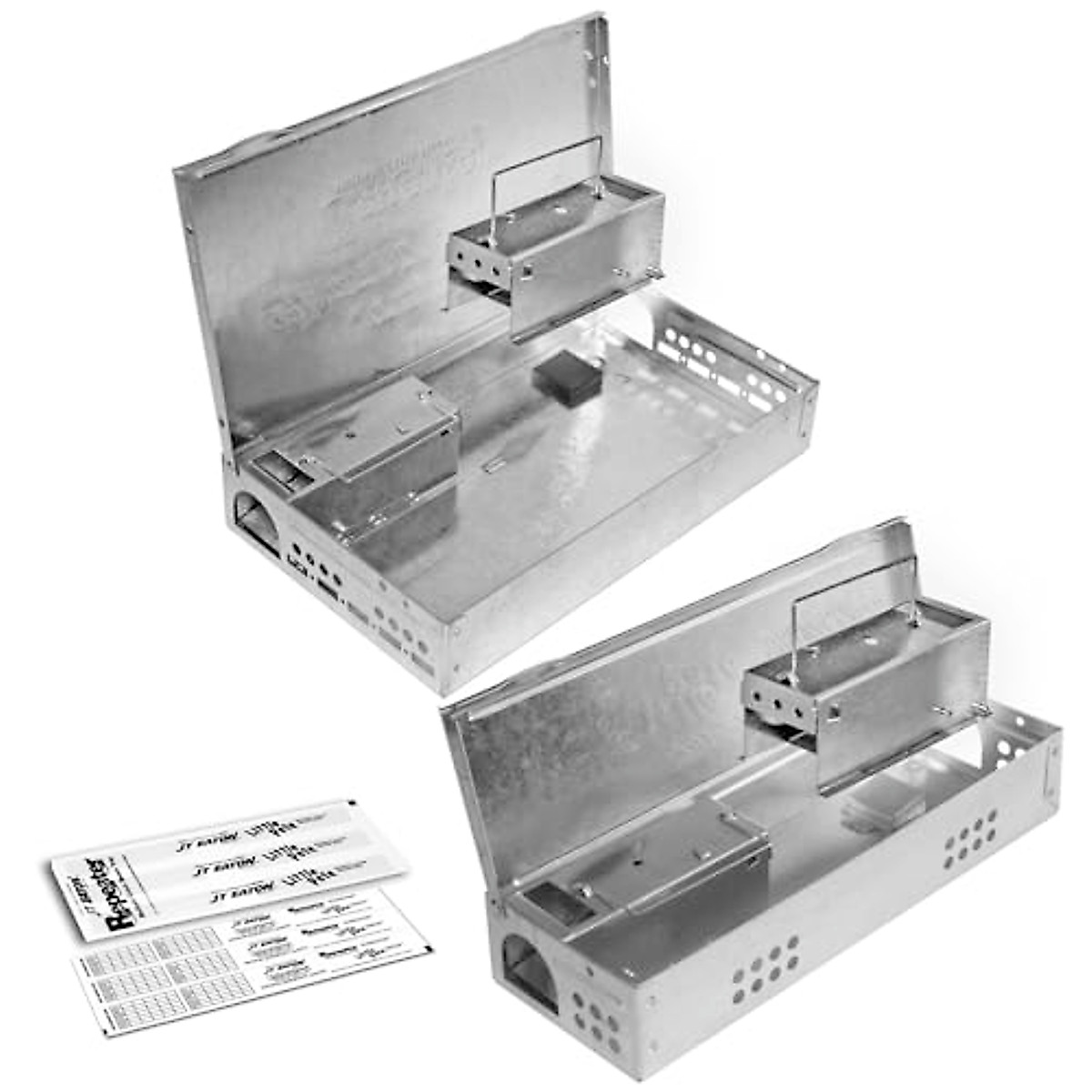 JT Eaton 427-WH Little Pete Slim Multi Catch Mouse Trap with Solid Lid, Speedy Clean Ramps, White Powder Coat, No Bait or Poison Needed, Pack of 12