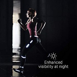 Aftershokz Air Bone Conduction Wireless Bluetooth Headphones with Reflective Strips, Canyon Red