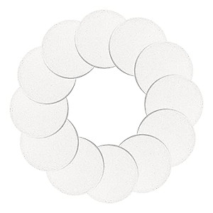 Molain Round Sponge Puff Set 24 Pieces 2.2 Inch Soft Mini Facial Loose Powder Blender Pads Applicator For Liquid Foundation Setting Holder Makeup Beauty Cosmetic Cleanser Washing (White)