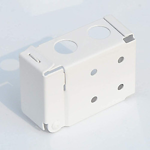 4pcs Box Mounting Bracket 2 Sets for 2inch Low Rail Venetian Blinds White Color Head Track End Cover Holder Window Blinds Headrail with 1-1/2"x 2-1/4" in Size