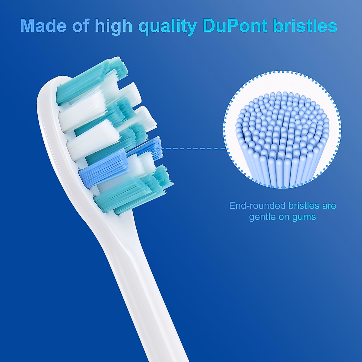 Replacement Toothbrush Heads Compatible with Philips Sonicare - for Electric Toothbrush Brush Heads (Click-on/Snap-on),KD-D2