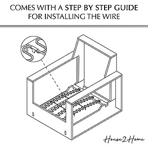 House2Home 23" Couch Spring Repair Kit to Fix Sofa Support for Sagging Cushions - Includes 4pk of Springs, Upholstery Spring Clips, Seat Spring Stay Wire, Screws, and Installation Instructions