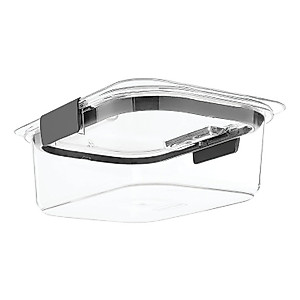 Rubbermaid Brilliance Food Storage Container, 100% Leak-Proof, Medium, 3.2 Cup