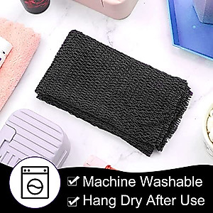 African Long Bathing Net Sponge Long Net Shower Body Scrubber Back Scrubber Skin Smoother Net Bathing Sponge for Daily Use or Stocking Stuffer (Black)