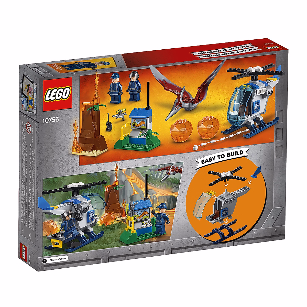LEGO Juniors/4+ Jurassic World Pteranodon Escape 10756 Building Kit (84 Pieces)