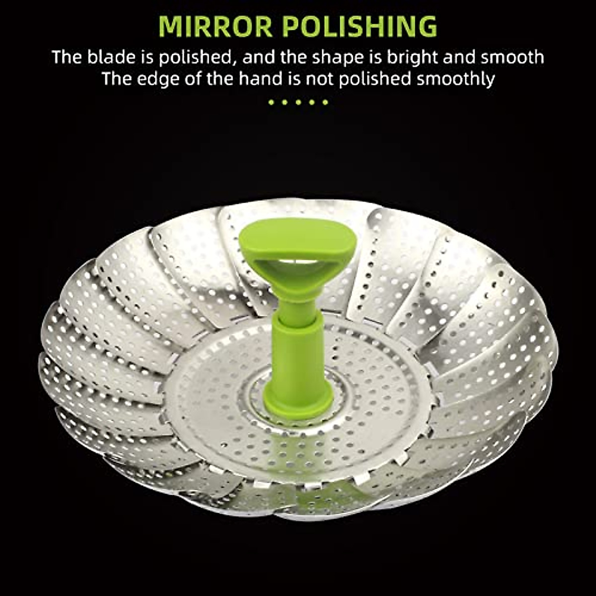 DEFUTAY Steamer Basket,Stainless Steel Vegetable Steamer Basket Folding,Folding Expandable Steamers(5.5" to 9")