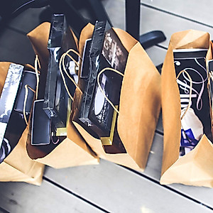 BagDream 100Pcs 16x6x12 Inches Kraft Paper Bags with Handles Bulk Gift Bags Shopping Bags for Grocery, Merchandise, Recycled Large Brown Paper Bags