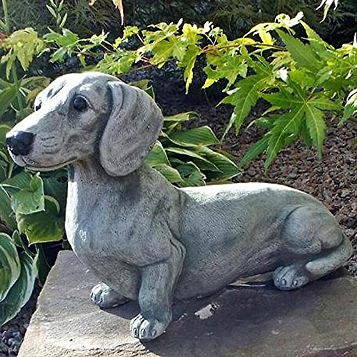 Dachshund Statue Garden Decor,Lawn Garden Figurine Dog Statue,Memorial Dog Figurines for Garden Home Decor