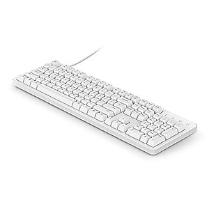 Teerwere Gaming Keyboard Mechanical Gaming Keyboard, Original 104Keys NKRO Cherry Red Switch Mechanical Keyboard Not Easy to Fade Mechanical Gaming Keyboard (Color : White, Size : One Size)